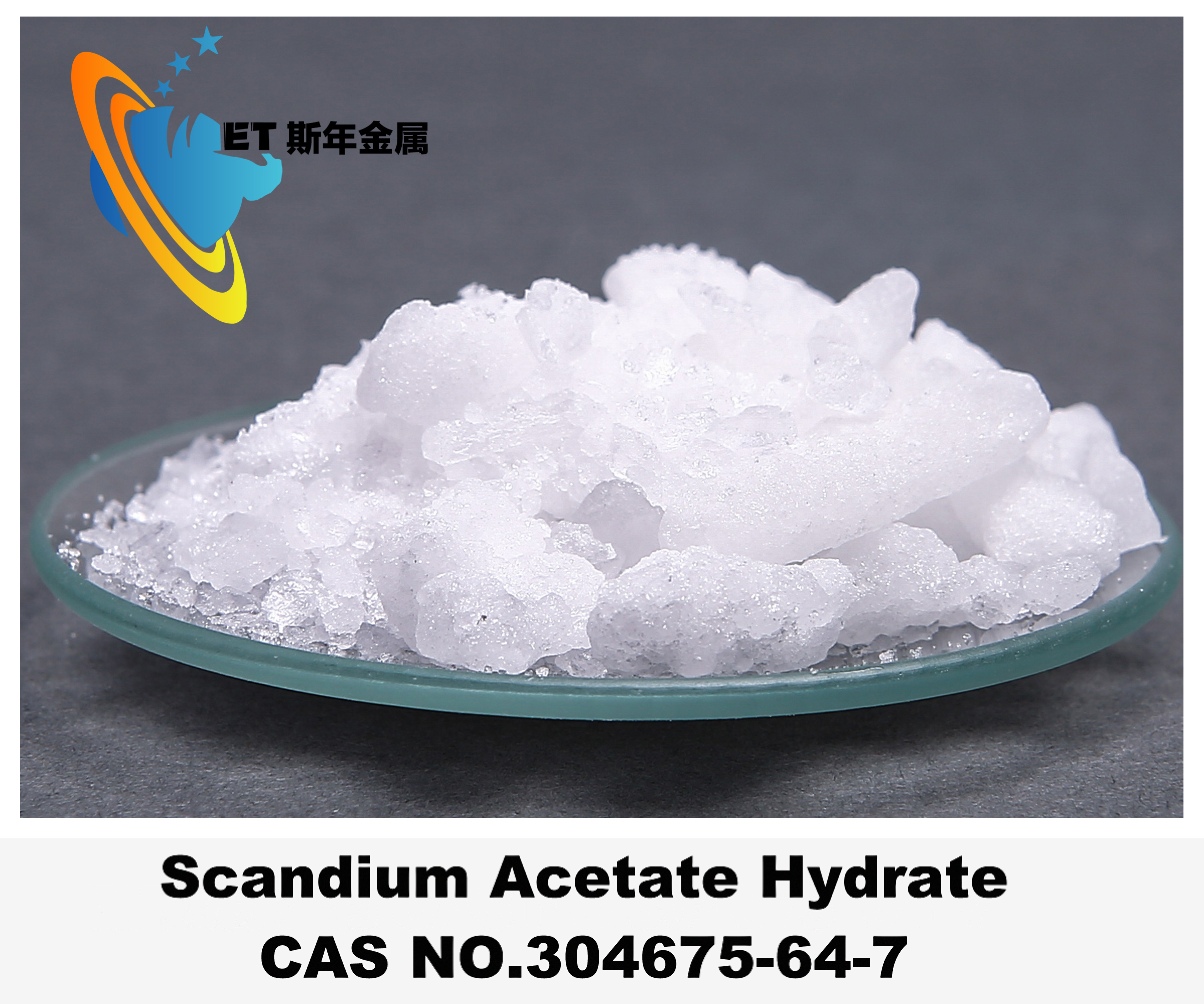 99.999% Scandium Acetate Hydrate for Crop Growth & Catalysts